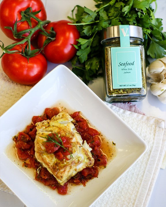 Baked Cod with Tomatoes – Victoria Gourmet